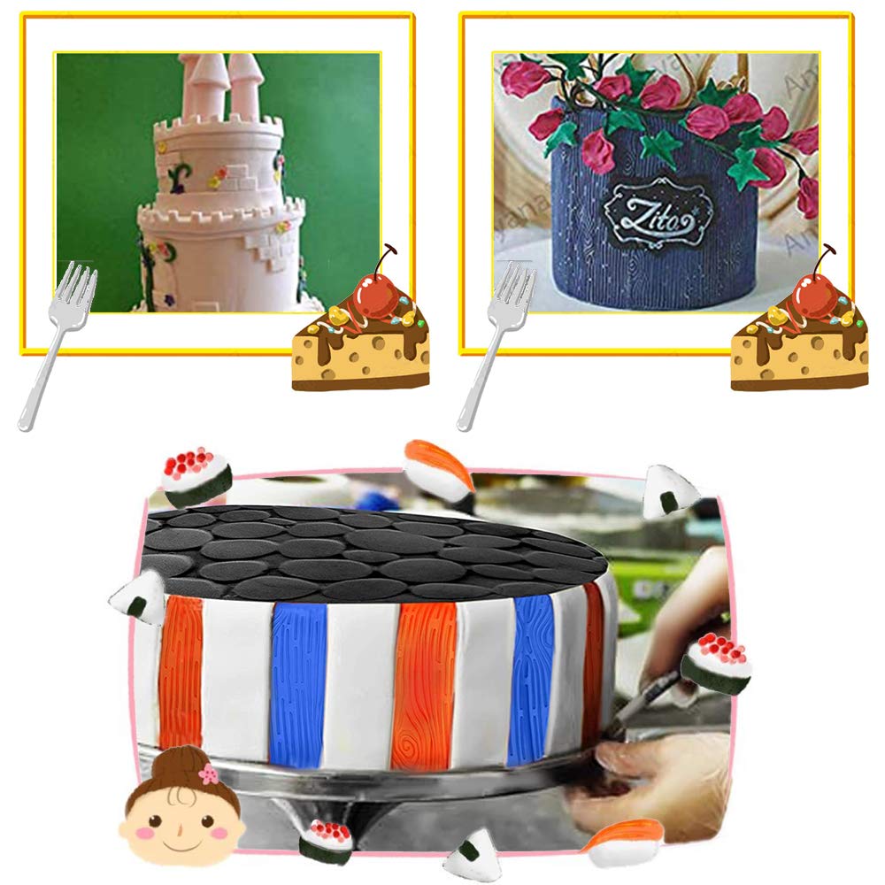 Buy Gurxi Embossed Icing Moulds Clay Texture Sheets Texture Emboss ...