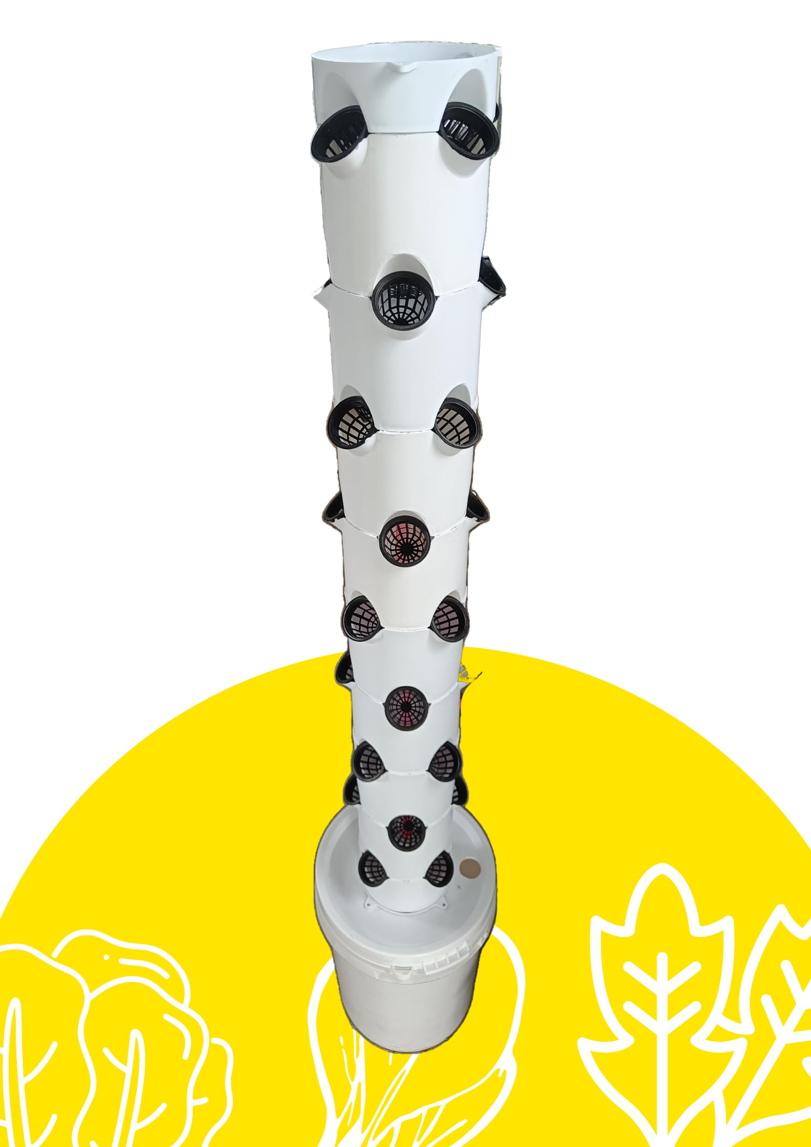 Buy 36- Vertical Hydroponic & Aeroponic Tower System with & Coco Disc ...