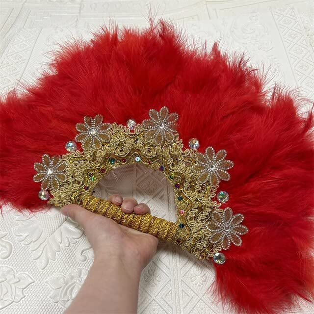 Amazon.com: African Feather Fan 1pcs Handmade African Turkey Feather ...