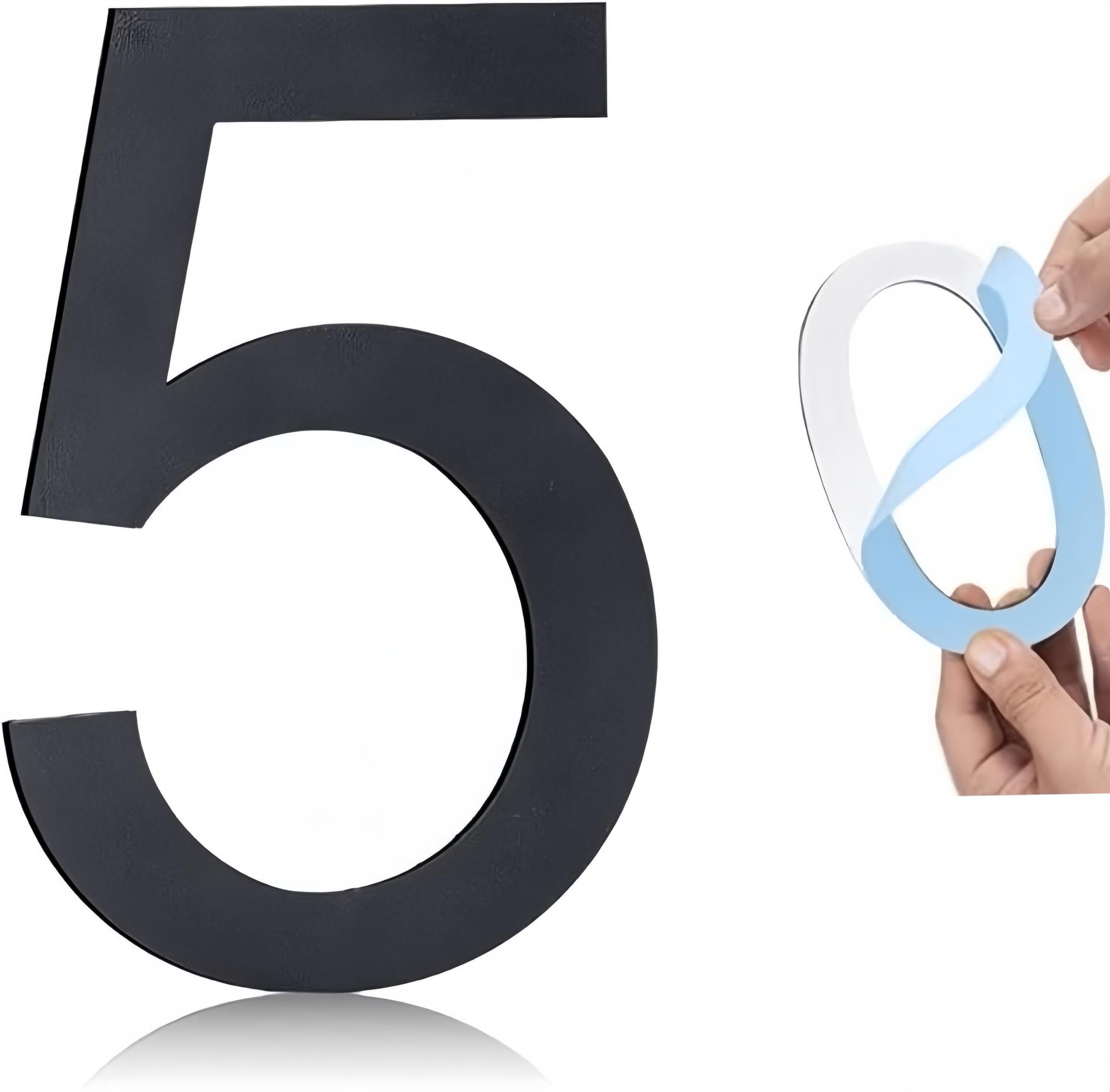 Amazon.com: Self-adhesive 5 Inch House Numbers, Acrylic House Number Modern House Numbers Black ...