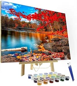 Amazon.com: ARTISTRY RACK DIY Painting by Numbers Kits Canvas Oil ...
