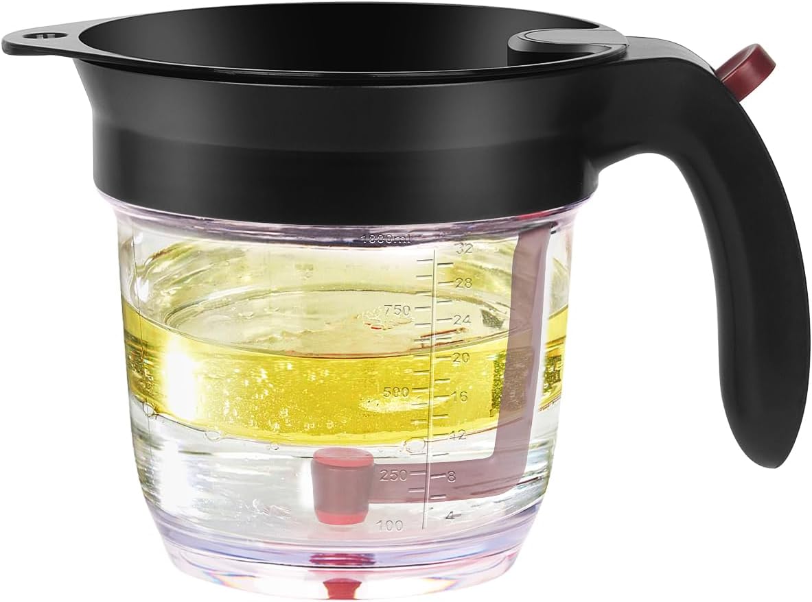 Amazon.com: Fat Separator With Bottom Release - 1L Grease Separator Cup ...