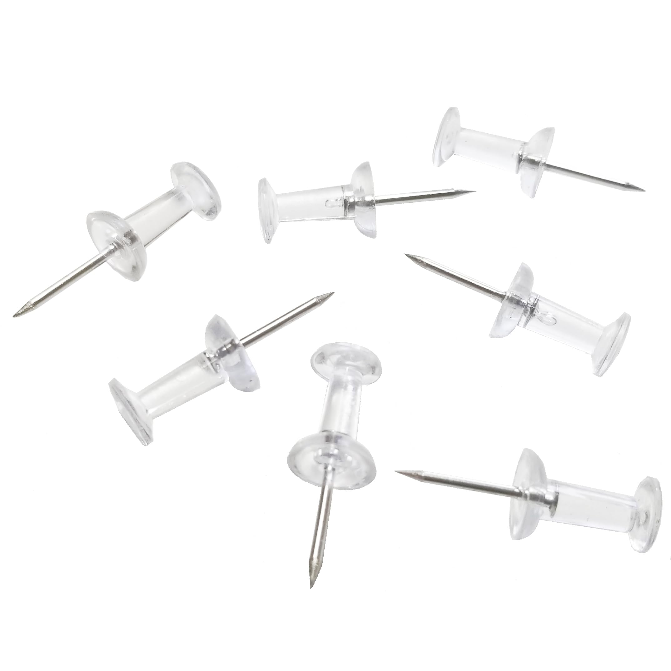 Snapklik.com : Thumbnails Push Pins Tacks, Clear Plastic Top, Steel Point