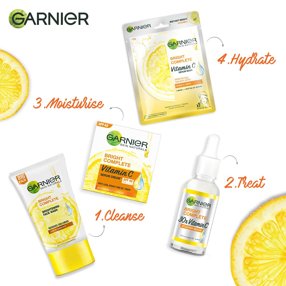 Garnier VITAMIN C Gift Box (Bright Complete Brighgtening Facewash 150g ...