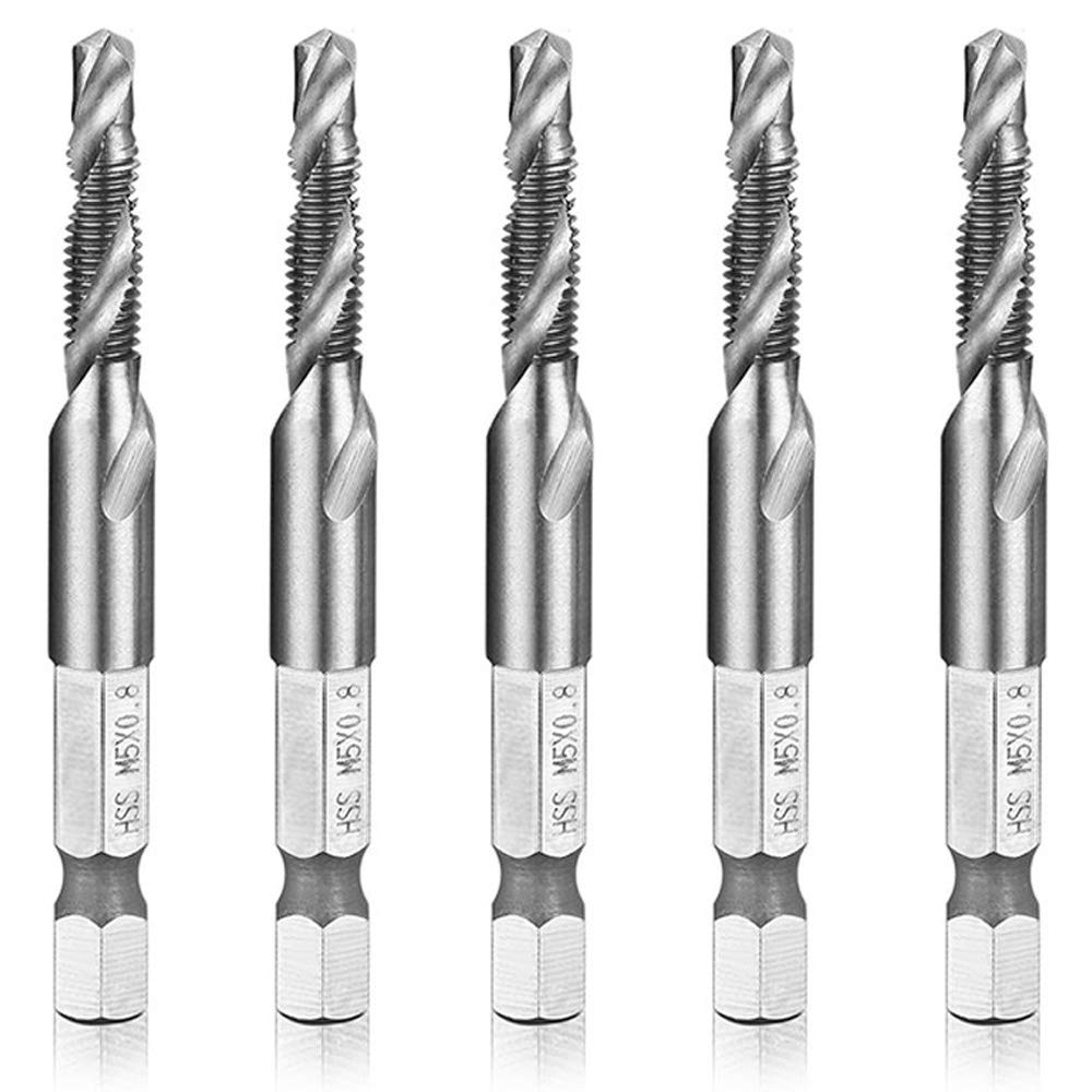 Snapklik.com : Hymnorq M5 X 0.8 Metric HSS 4341 Combination Drill And ...