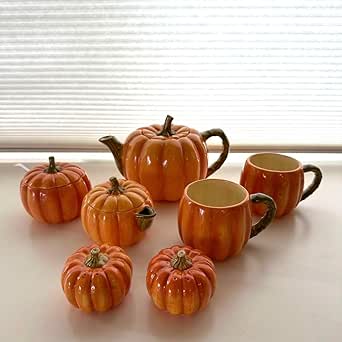 Amazon.co.jp: Japanese Setoyaki OTAGIRI Pumpkin Dinnerware Set ...