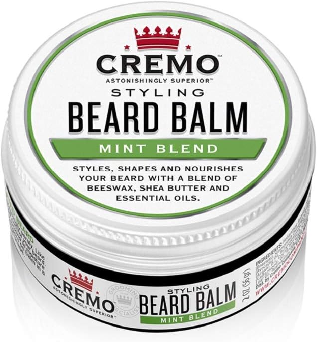 Amazon.com : Cremo Mint Blend Styling Beard Balm, Nourishes, Shapes And ...