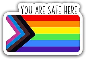 Amazon.com: STICKMEHOLIC You are Safe Here Sticker, Intersectional ...