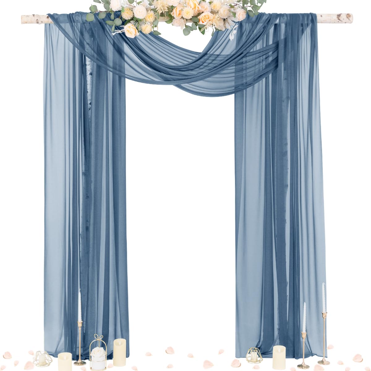 Snapklik.com : Wedding Arch Draping Fabric 29" X 20Ft 2 Panels Dusty ...