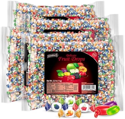 Amazon.com : Colombina Delicate Fruit Drops, 4 Assorted Fruit Candy ...