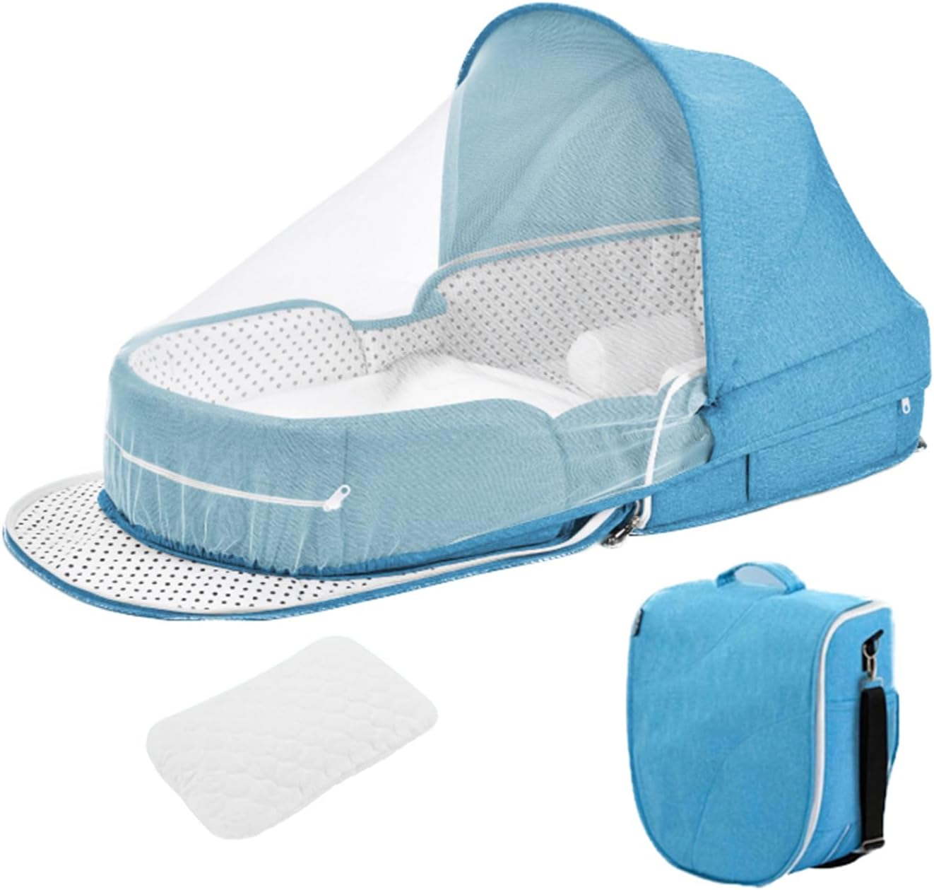 Amazon.com : PGONEEE Baby Travel Bassinet Portable Bassinets, Foldable ...