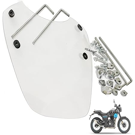 Spedy Bike Fiber Glass Front Windshield/Wind shield White For Royal ...