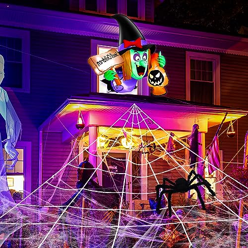 Snapklik.com : 4FT Halloween Inflatable Witch Glowing Decorations ...