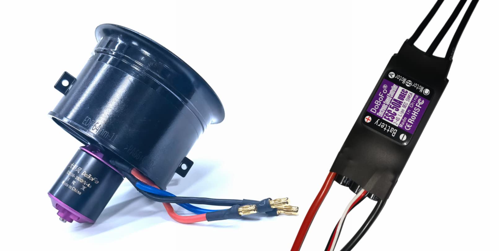 Buy EDF 64mm 3S 3900KV 12.6V 11 Blades with 50A ESC, Electric Ducted ...