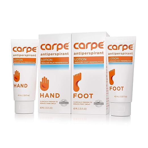 Amazon.com : Carpe Antiperspirant Hand and Foot Lotion Package Deal (1 ...