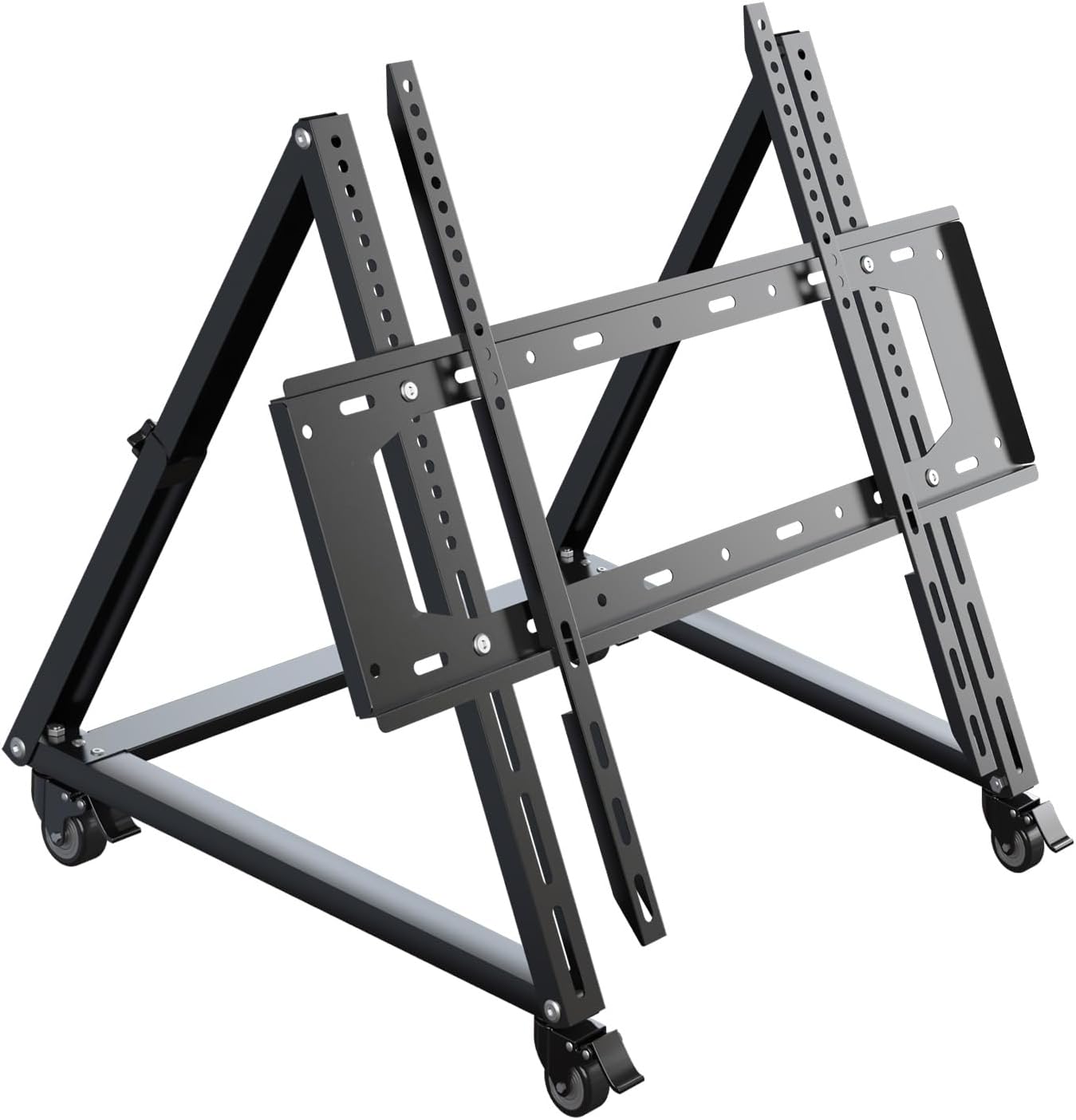 Amazon.com: bimiti Low Height Mobile TV Stand Adjustable Monitor Floor ...