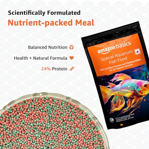 amazon basics Special Aquarium All Life Stages Fish Food Fortified ...