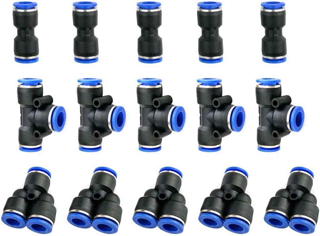 YunnLiin 15 Piezas Conector de Accesorios neumáticos rápido, Accesorios ...