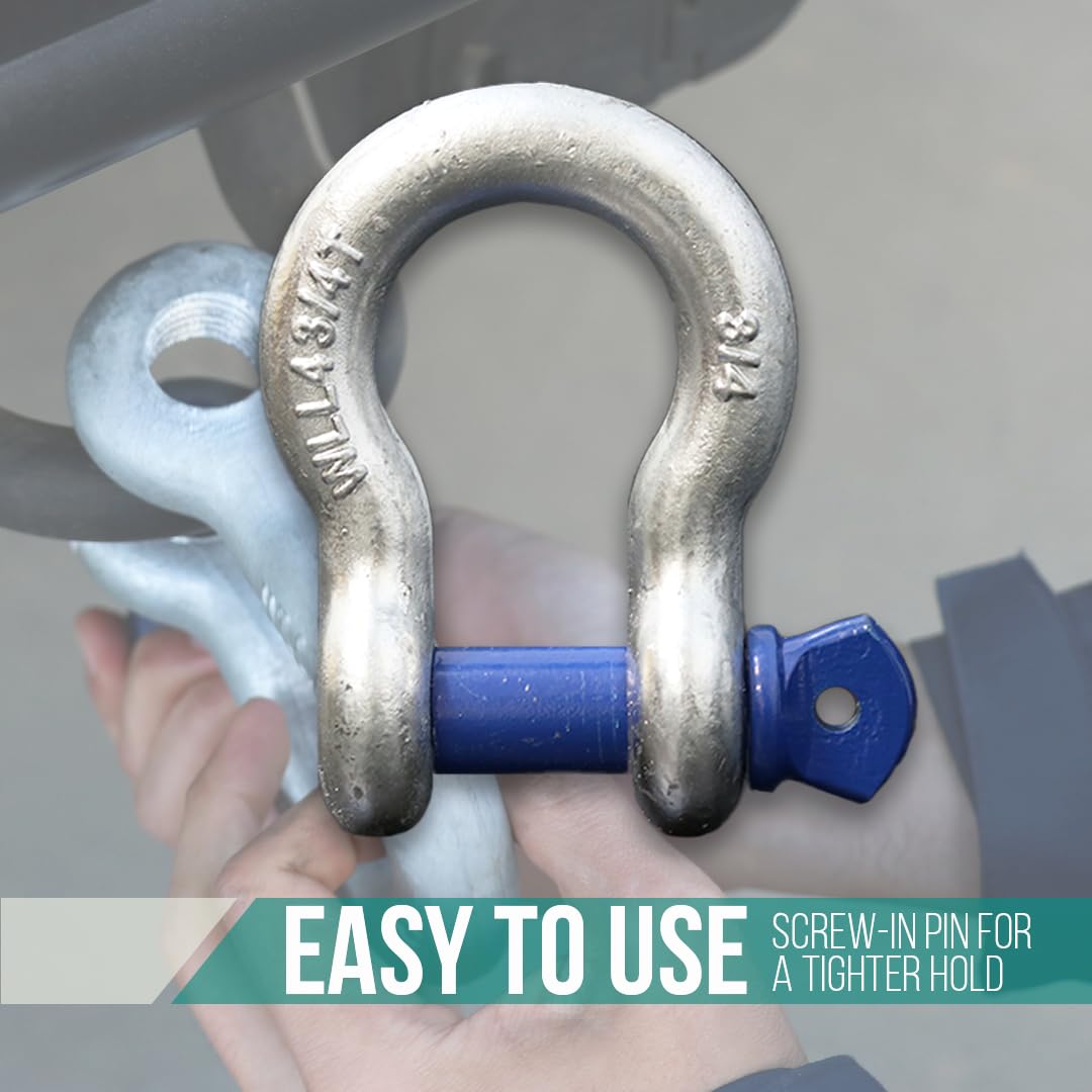 Snapklik.com : Boxer Forged Anchor Shackle 3/4” Heavy Duty Forged Steel ...