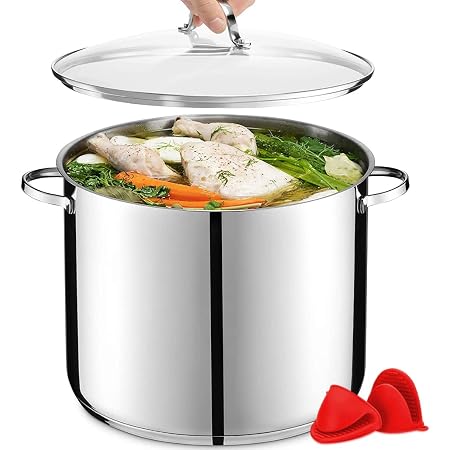 Amazon.com: 20 QT STAINLESS STEEL STOCK POT W/ LID (COMMERCIAL GRADE ...