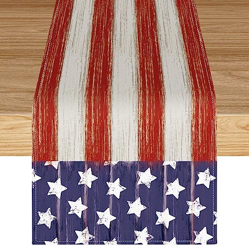 Amazon.com: 4th of July Table Runner Patriotic Memorial Day American ...