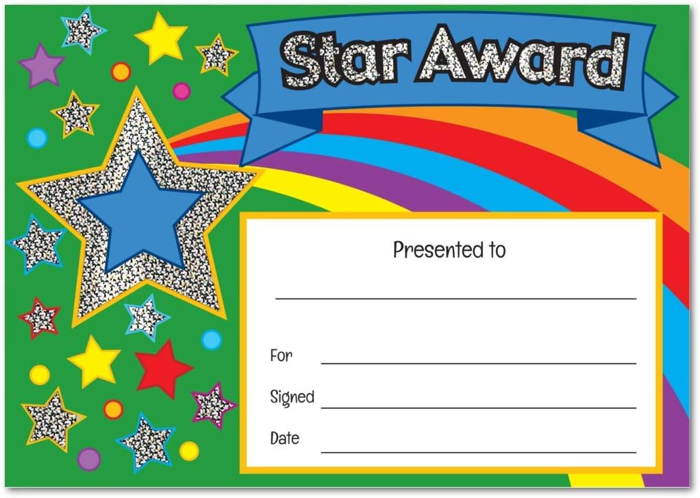 Kids Well Done Yellow Certificate - 25 Pack - Special Award Achievement ...