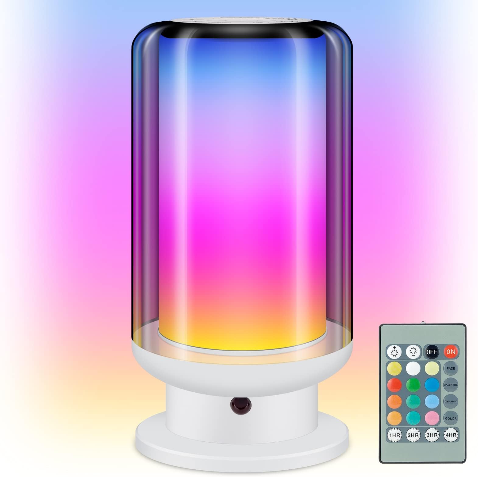 HONWELL LED Touch Bedside Table Lamp, Night Light with Remote Control ...
