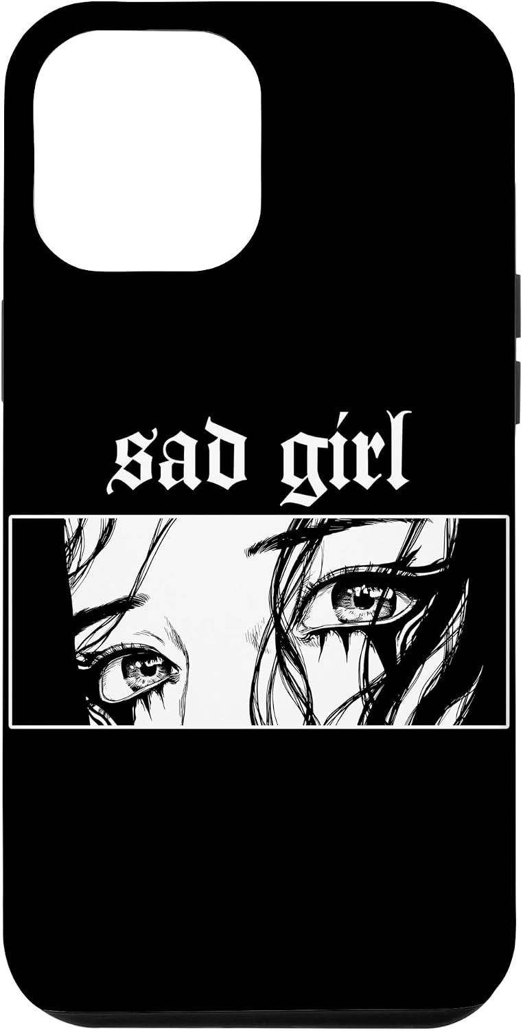 Amazon.com: iPhone 13 Pro Max Sad Girl Anime Goth Emo Emotional ...