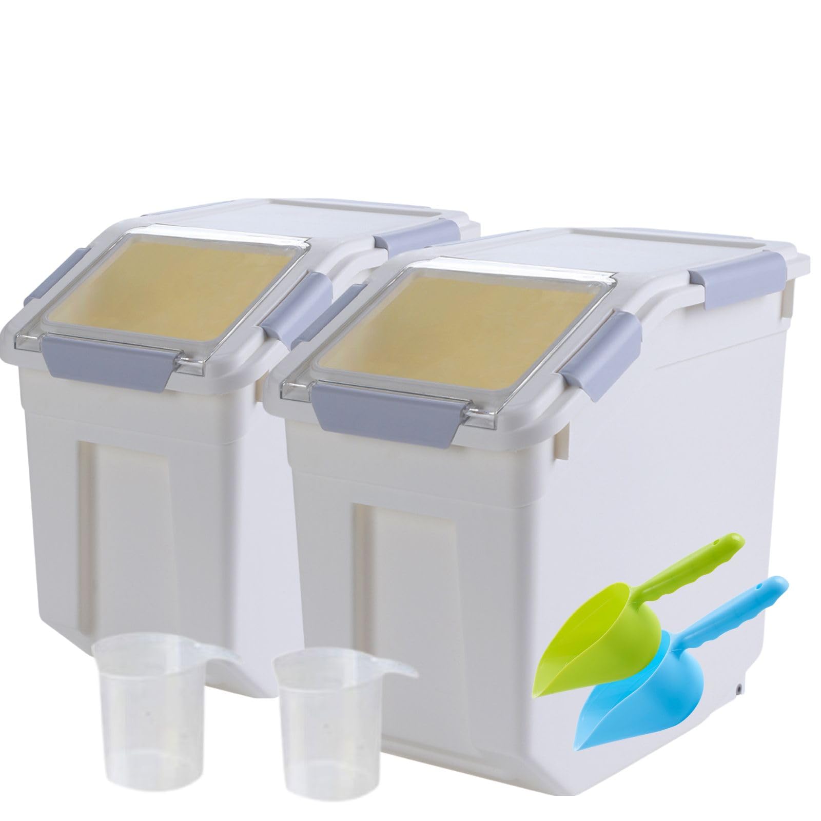 Amazon.com: Saim Dog Food Storage Container, 2 Pack Large Airtight Pet ...