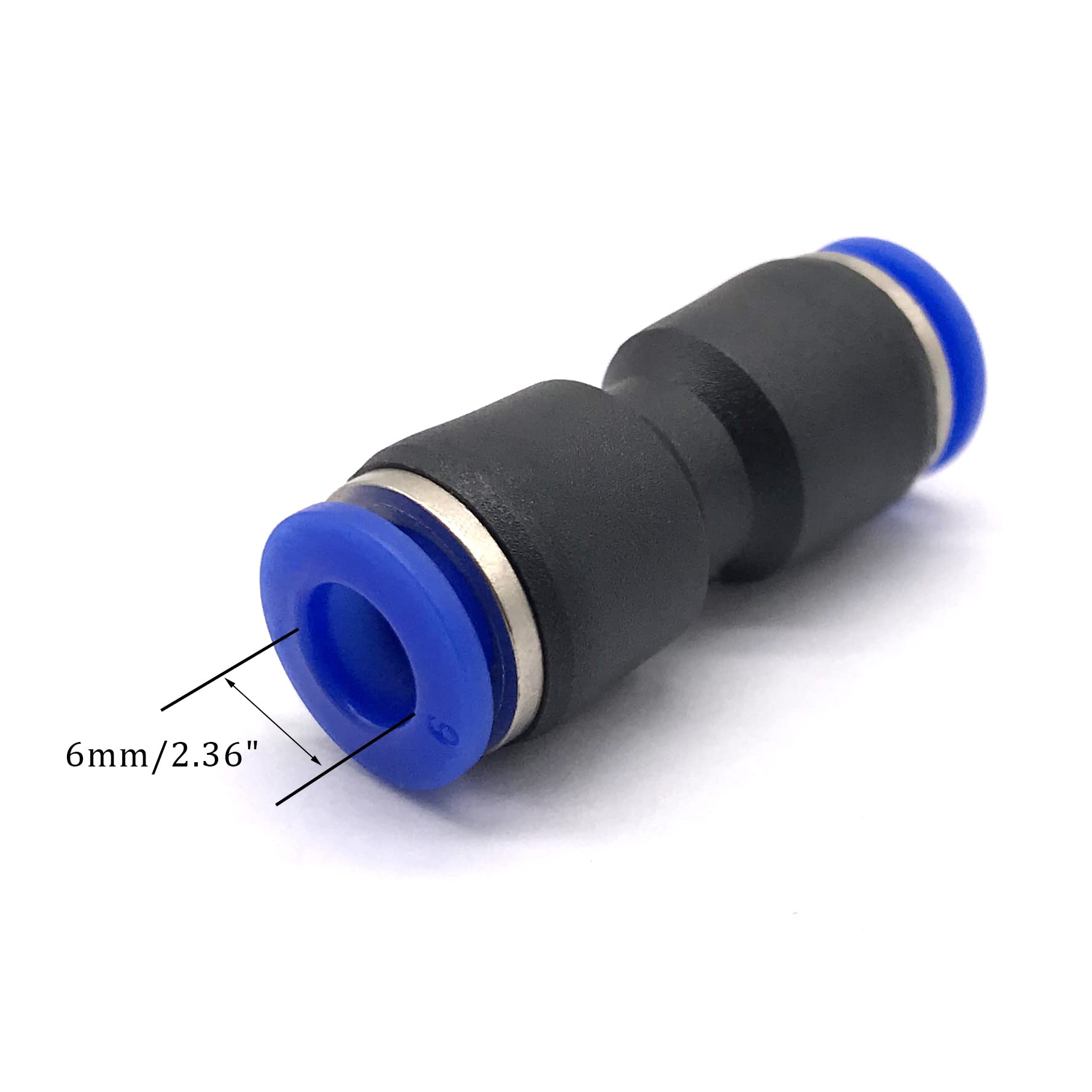Snapklik.com : 6mm Quick Fitting, 1/4” OD Push To Connect Pipe Tube ...