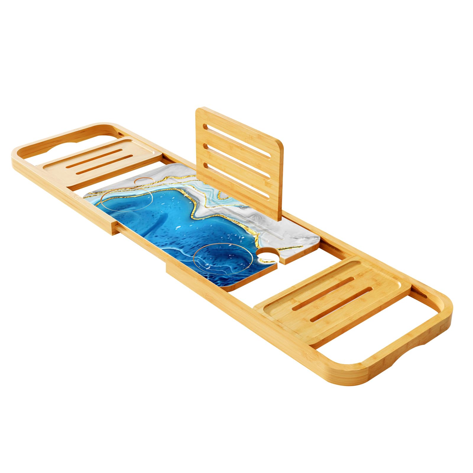Amazon.com: Premium Bathtub Tray Caddy - Expandable Bath Caddy Tray ...