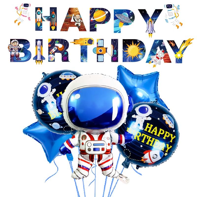 Amazon.com: Cute Birthday Decorations，Astronaut Balloons Set, Happy ...