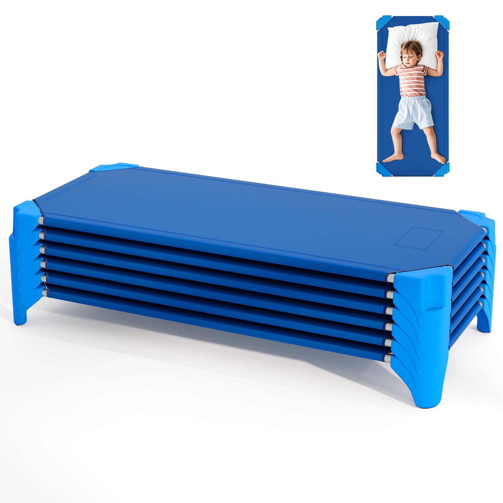 Amazon.com: Giantex Stackable Daycare Cots for Sleeping, 53" L x 24" W ...