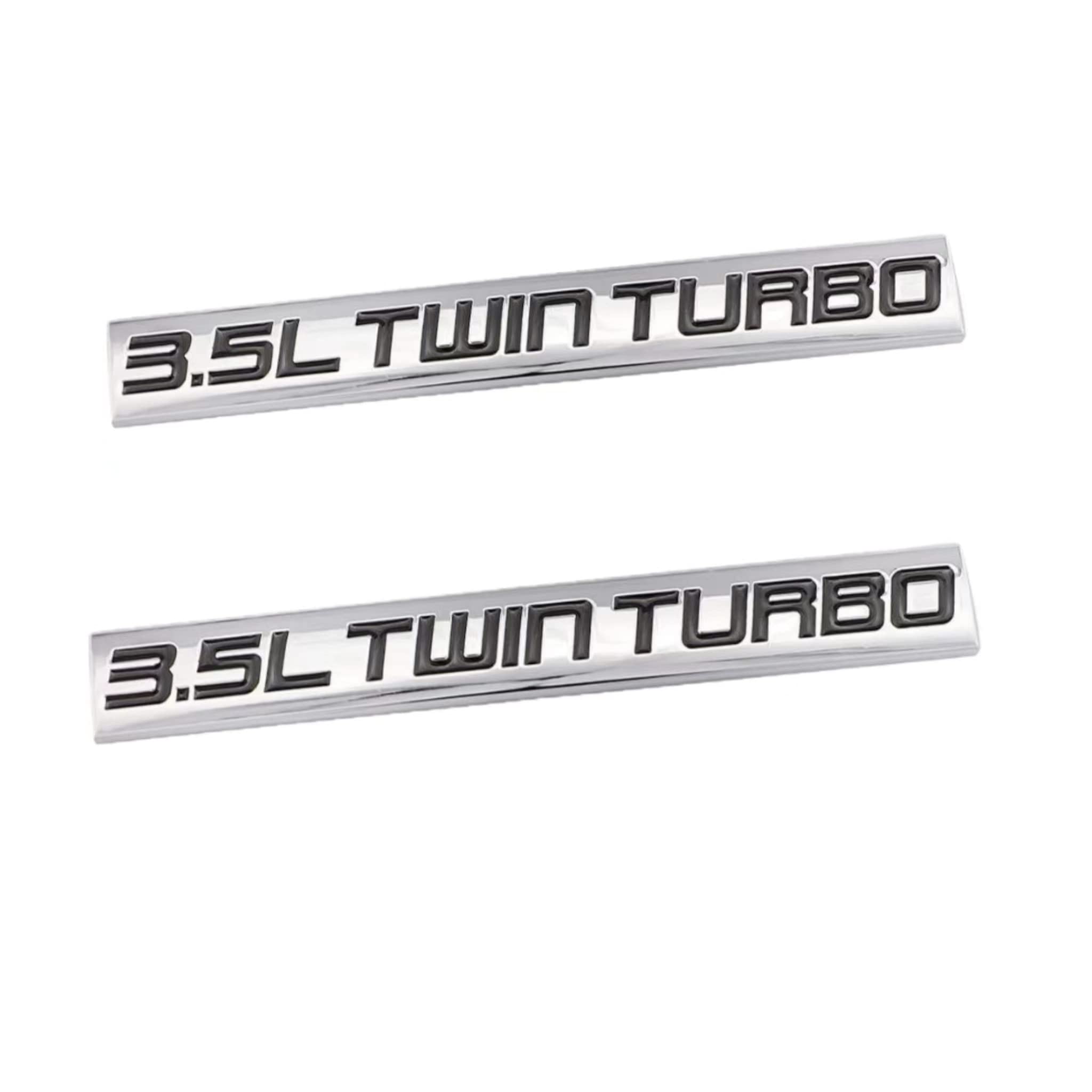 Amazon.com: 2X 3.5L Twin Turbo Emblems 3D Chrome Metal Emblem Fender ...