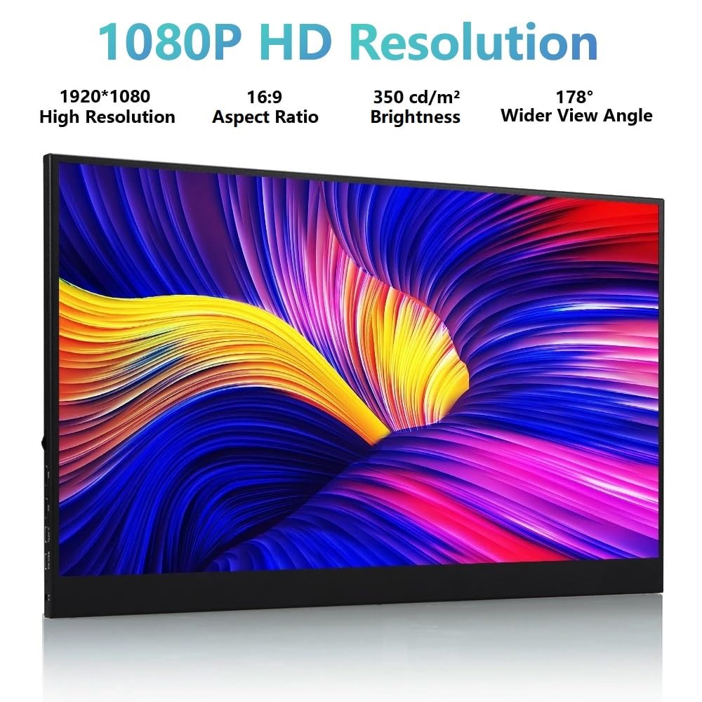 Snapklik.com : HONGSAMDE 17.3 Inch Portable Monitor, 1080P 1920x1080 ...