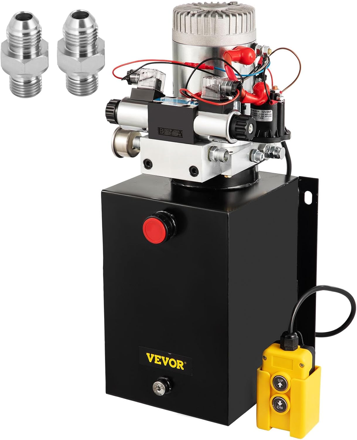 VEVOR Hydraulic Pump 12V DC Double Acting Hydraulic Power Unit 4L Steel ...