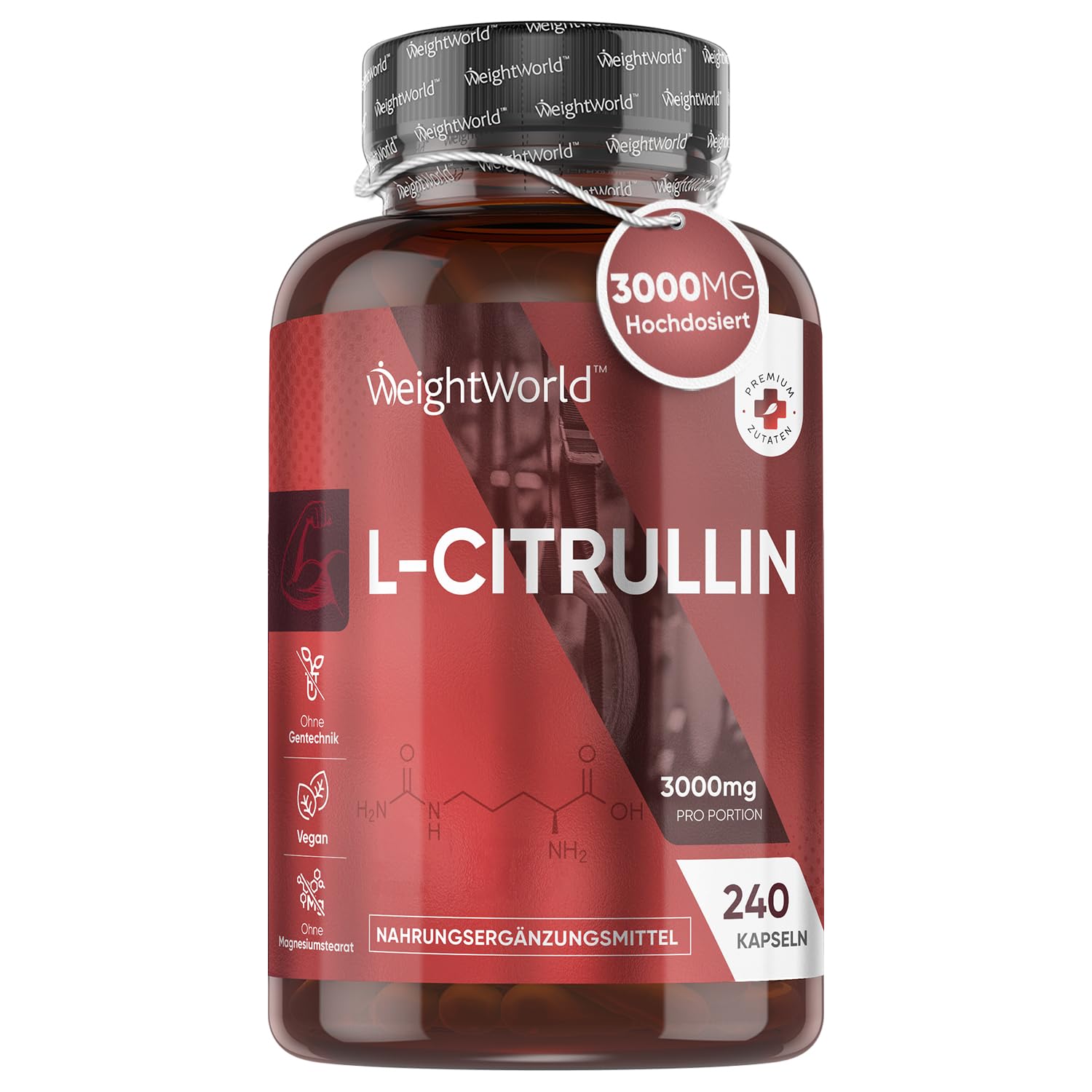 L-Citrullin 3000mg - Ideal für Sportler, Fitness, Pre & Post Workout ...