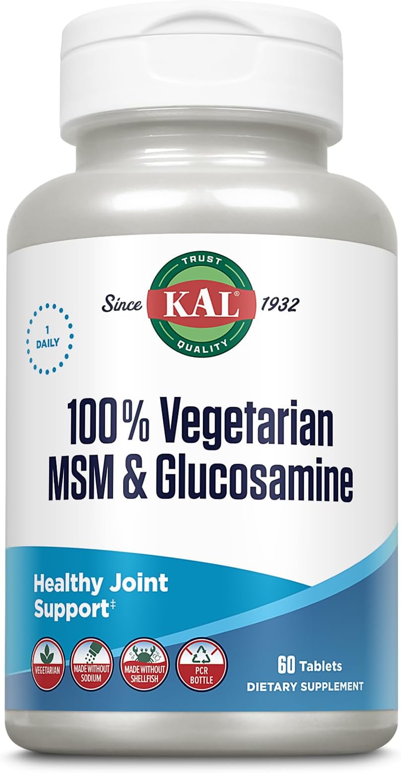 Amazon.com: KAL 100% Vegetarian MSM & Glucosamine - Healthy Joint ...