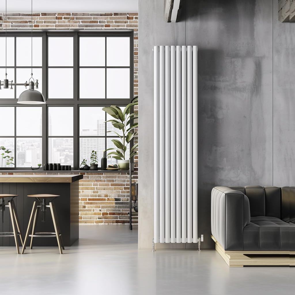 Ingarsby Vertical Radiator Oval Panel Double Column Hallway Bathroom ...