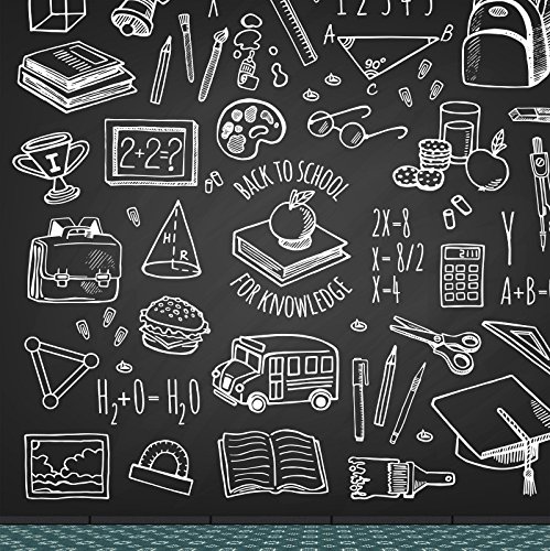 OFILA Back to School Backdrop for Kids 8x8ft Children Blackboard Chalk ...