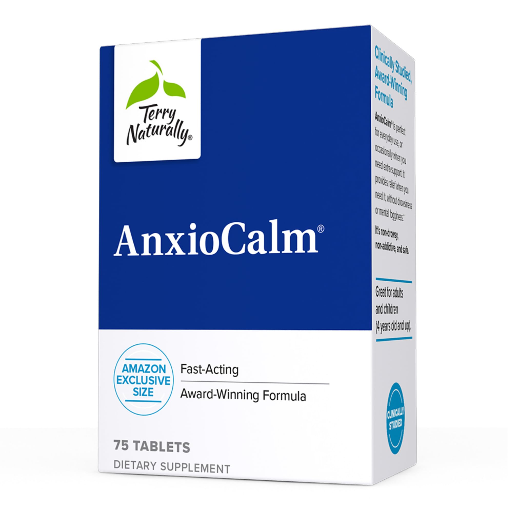 Amazon.com: Terry Naturally AnxioCalm - 75 Tablets - Fast-Acting, Non ...