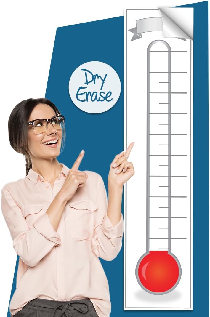 Amazon.com: Fundraising Thermometer Chart Goal Tracker Decal - 48"x12 ...