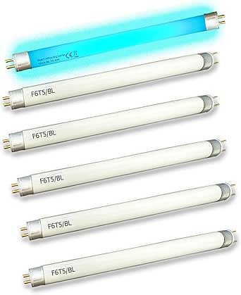 F6T5/BL Replacement Black Blue Fluorescent Bulb Light, 6 Watt ...