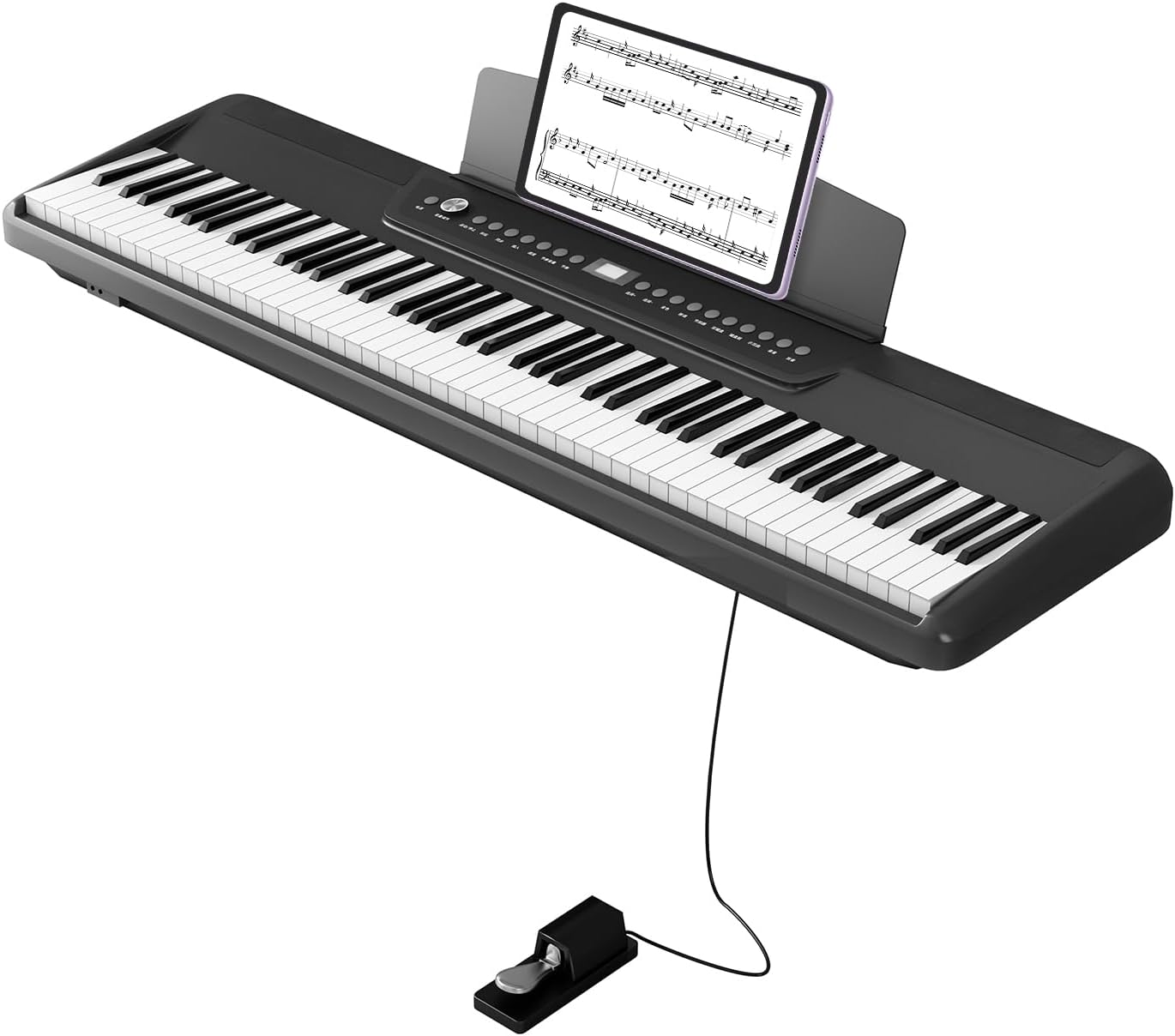 Amazon.com: Piano Keyboard 88 Key - Weighted Keyboard, Portable Digital ...