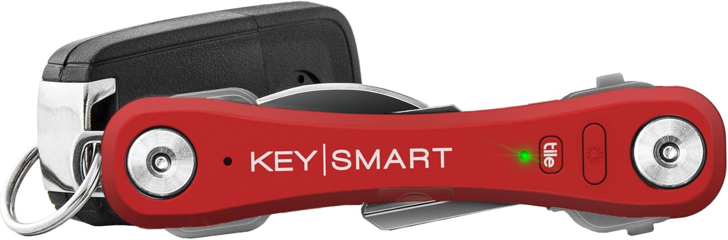 KeySmart Pro - Compact Key Holder w LED Light & Tile Smart Technology ...