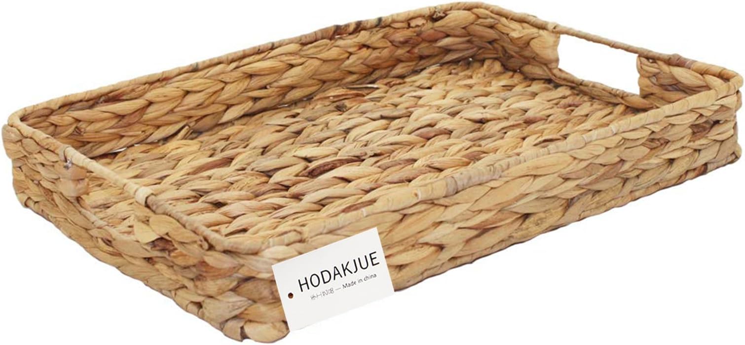 Amazon.com: Grass Weaving Tray, Grass Storage Bins for Fruit or Tea ...