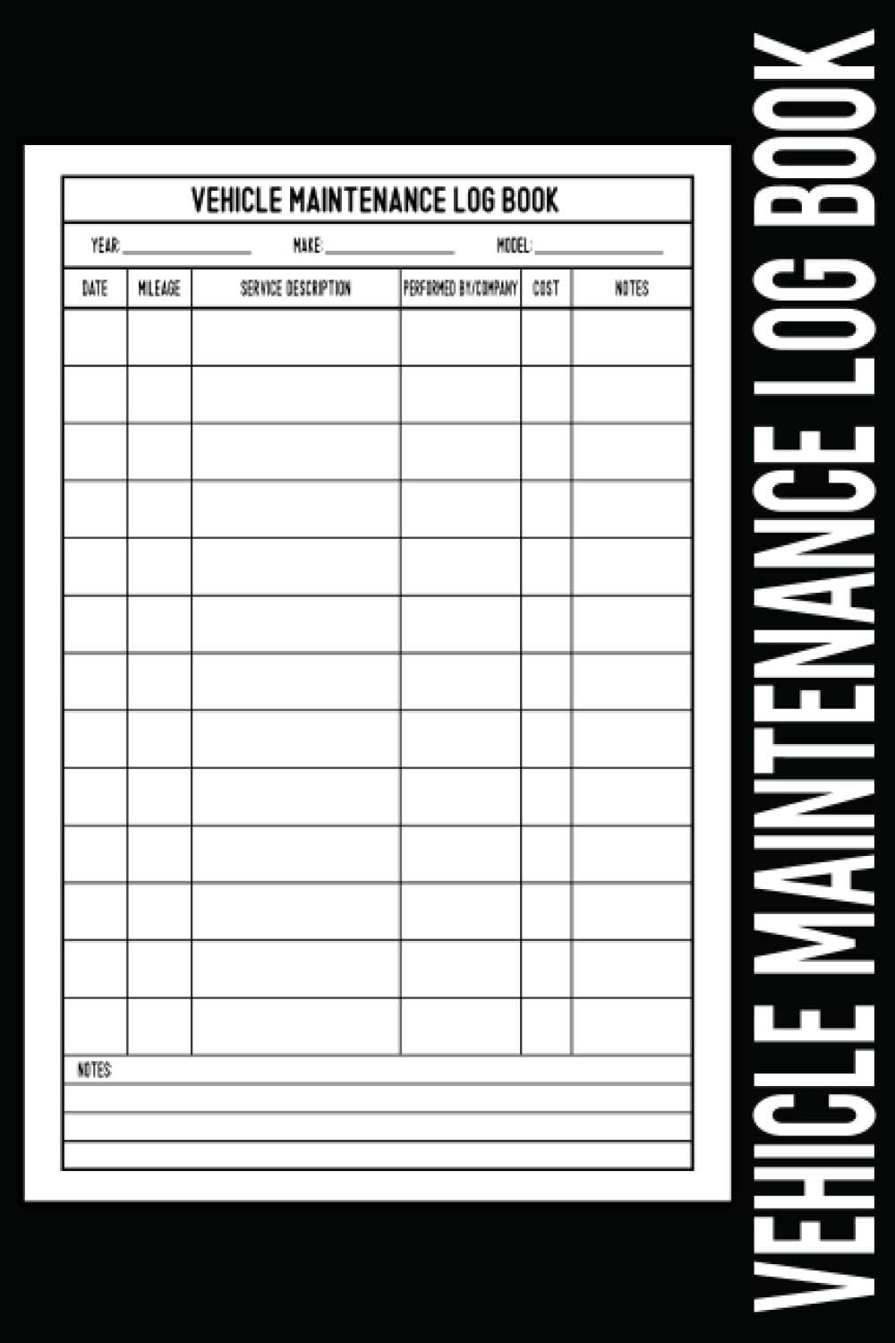 Car Maintenance Log Book: Simple Vehicle Repair and Maintenance Book ...