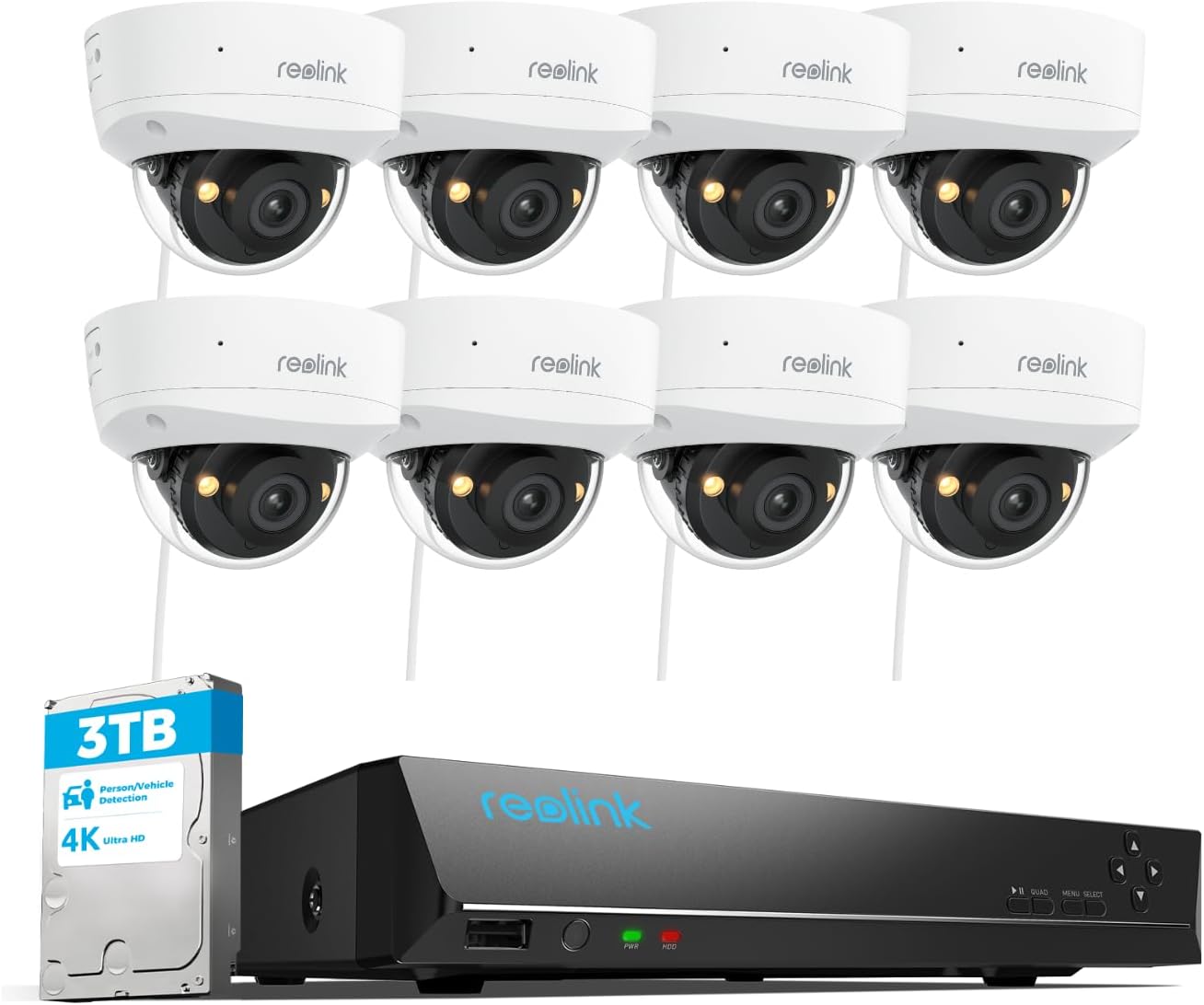 Amazon.com : REOLINK 5MP PoE Outdoor Security Cameras, Color Night Vision, IK10 Vandal-Proof ...