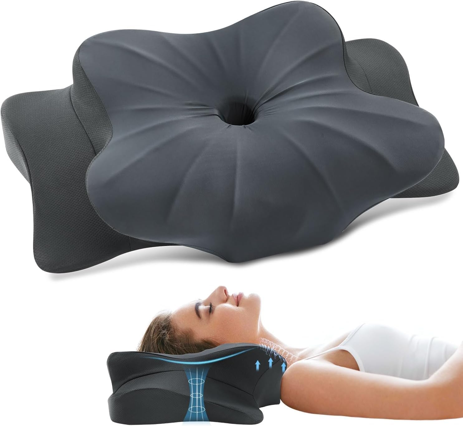 Amazon.com: MABOZOO Air Layer Fabric Face Pillow, Ergonomic Beauty ...