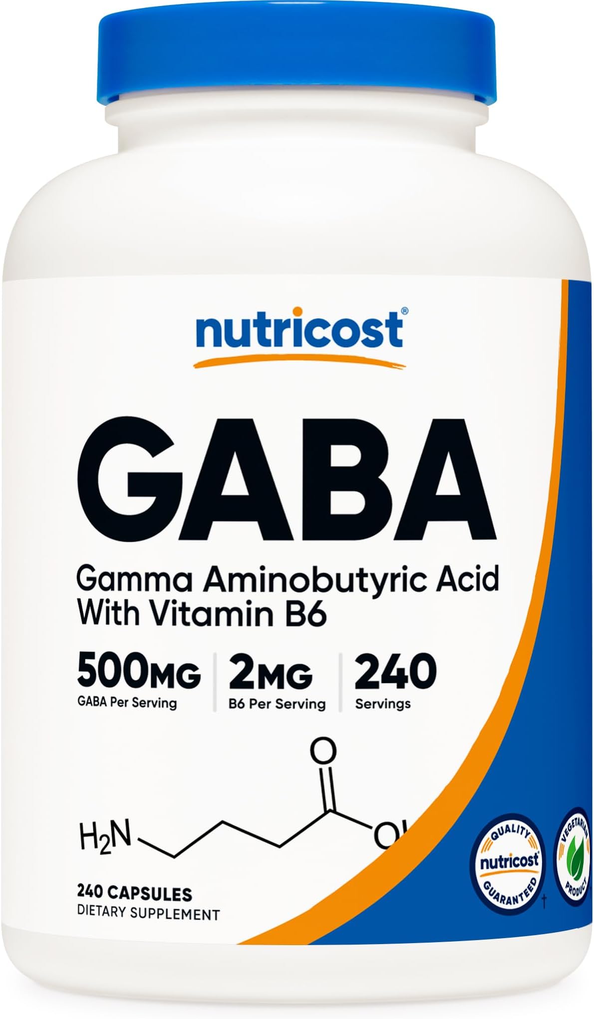 Amazon.com: NOW Supplements, GABA (Gamma-Aminobutyric Acid) 500 mg + B ...